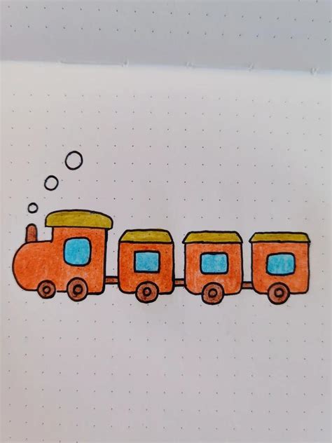 火车简笔画简单又漂亮 火车简笔画简单又漂亮图片 画趣文库（我爱生活）