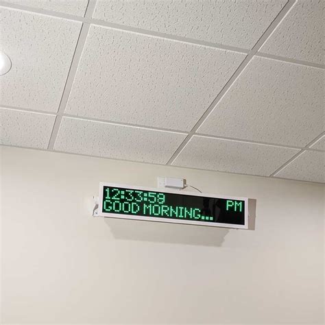 LED Message Board For Wireless Text Messaging And Digital Time Display