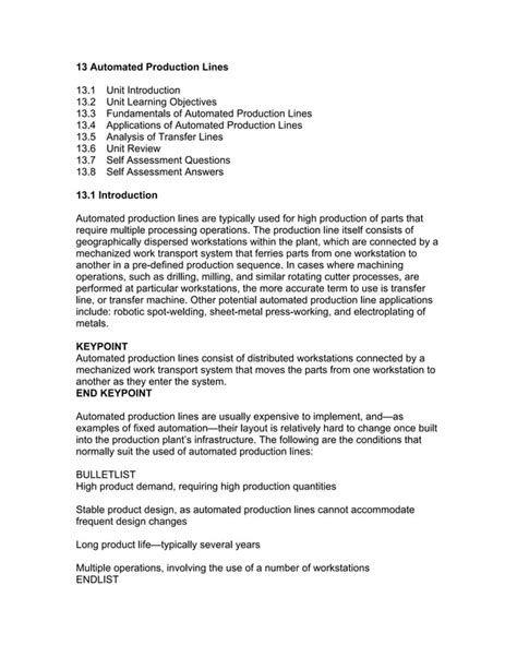 Automated Production Lines Pdf Robotics Technology And Computing