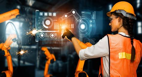 Xai Advanced Robot Arm System For Digital Industry And Factory Robotic Technology Stock Image