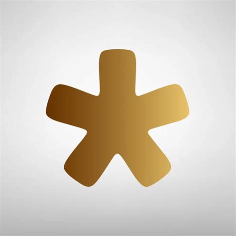 Asterisk Star Sign Black Patch On White Background Isolated Stock Vector Image By Asmati1702