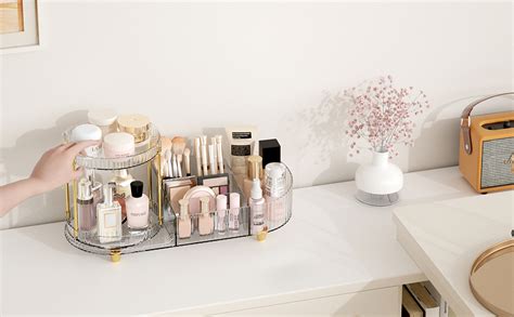 Makeup Organizer Countertop For Vanity Rotating Perfume