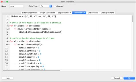 selecting and deselecting polygons coding psychopy
