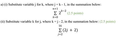 Solved I Substitute Variable J For K Where J K 1 In Chegg Com