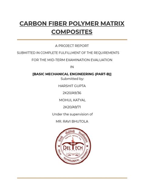 Bme B Project Report Pdf Download Free Pdf Composite Material Fibers