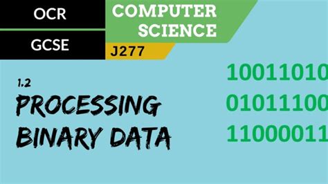 Ocr Gcse J277 Slr 1 2 How Data Needs To Be Converted Into Binary To Be Processed By A Computer