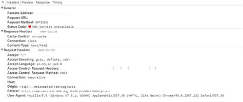 Angularjs Whenever A Cors Request Fails The Response Returned
