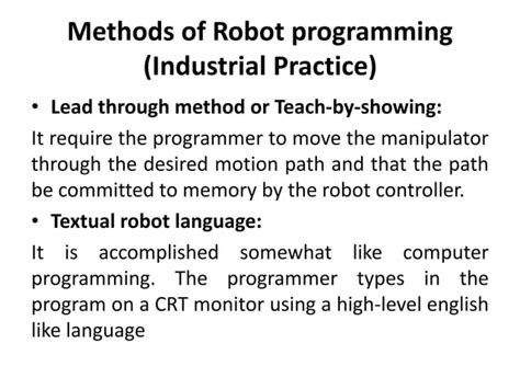 Unit Ivpptx Robot Programming And Languages Pptx Unit Ivpptx Robot Programming And Languages Pptx