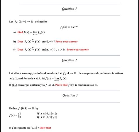 Solved Question 1 Let Fr000 R Defined By Fx Ne Nx A
