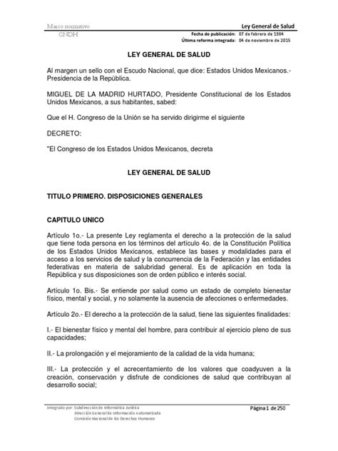 Ley General De La Salud Pdf