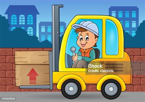 포크 리프트 트럭 테마 이미지 3 2015년에 대한 스톡 벡터 아트 및 기타 이미지 2015년 그리기 기계류 Istock