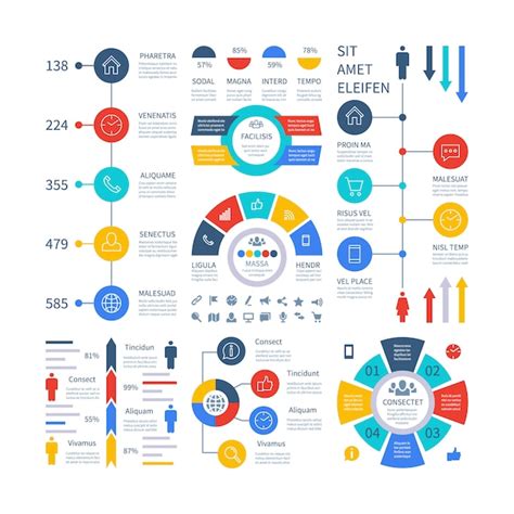 Infographics Marketing Graphs Financial Workflow Diagram