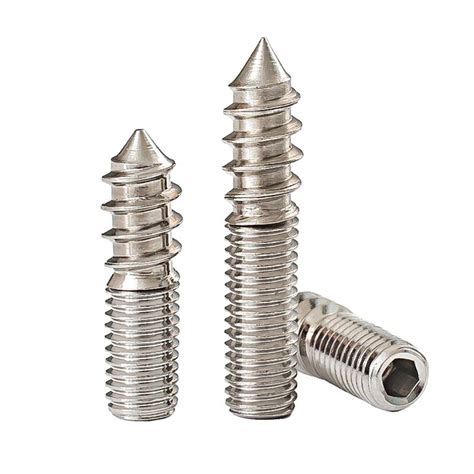 M6 M8 M10 M12 M20 Double End Wood Thread And Machine Thread Dowel Screw