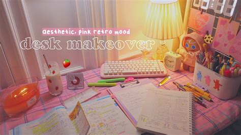 Desk Makeover And Tour 키치레트로하이틴 감성을 담은 책상 꾸미기 🍓 공시생의 책상 정리 Youtube