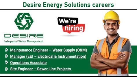 Desire Energy Solutions Careers Site Engineer Sewer Pipeline Jobs
