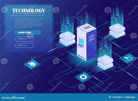 data processing isometric icon business analytics and statistics