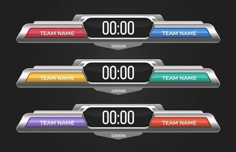 Premium Vector Sport Competition Scoreboard Modern Vector Design For