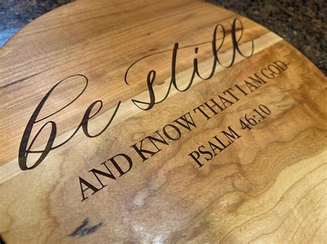 Engraved Cherry Lazy Susan Psalm 4610 Christian Kitchen Decor Etsy