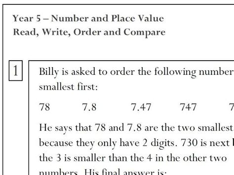 Year 5 Reasoning Read Write Order And Compare Numbers To 1000000 Teaching Resources