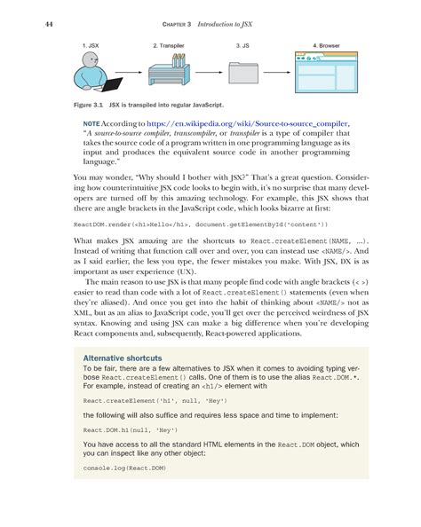 react practical 16 44 chapter 3 introduction to jsx note according to