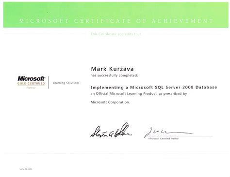 Implementing Sql Server Certificate Pdf
