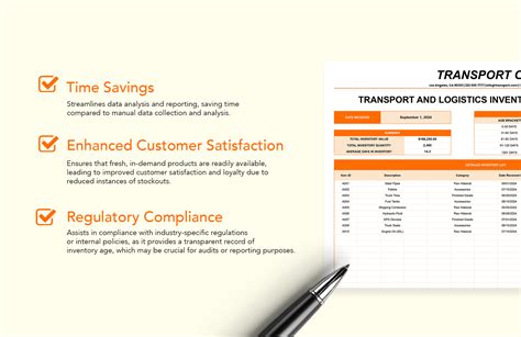Transport And Logistics Inventory Aging Report Template In Excel