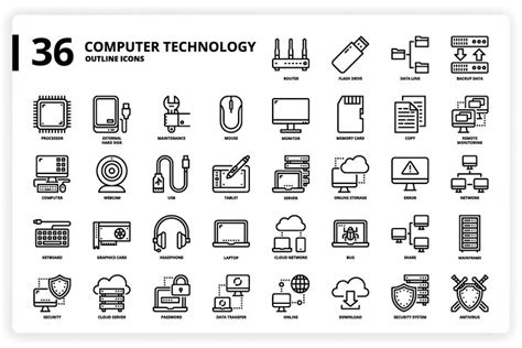 computer technology icons