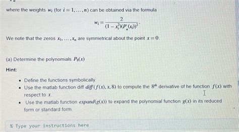 Solved The Normalized Legendre Polynomial Of Degree N So