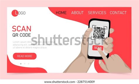 Scan Qr Code Landing Page Website Stock Vector Royalty Free 2287514009 Shutterstock