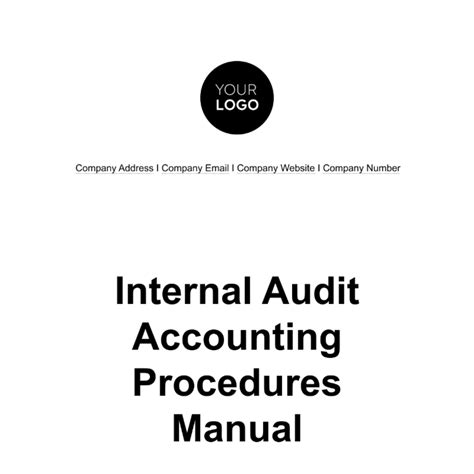 Internal Audit Accounting Procedures Manual Template Edit Online And Download Example