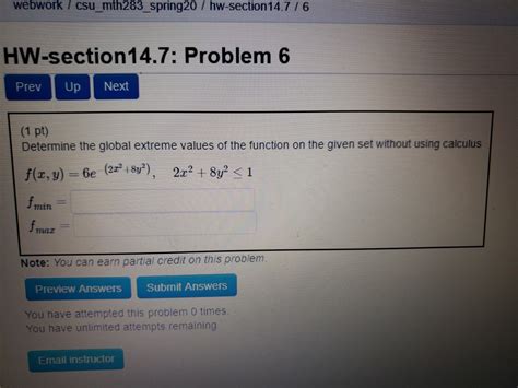 solved webwork csu mth283 spring20 hw section 14 7 6
