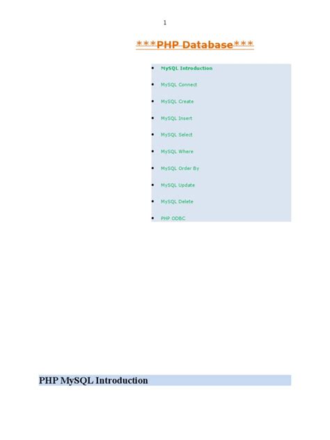 Basic Php Database Mysql For Beginners Pdf Microsoft Access Databases