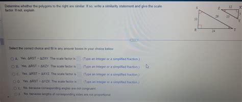Solved Determine Whether The Polygons To The Right Are Similar If So