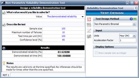 Non Parametric Binomial Reliability Demonstration Test Reliawiki