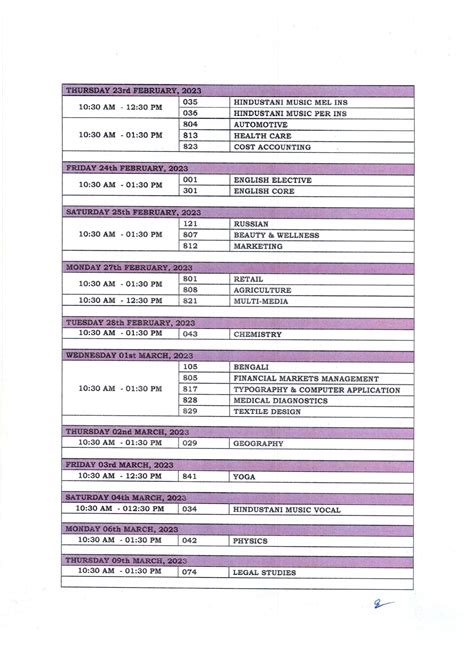 Cbse Class 12 Datesheet For Board Exams 2022 2023