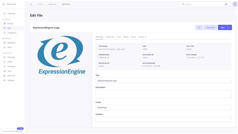 Files Editing — Expressionengine 7 Documentation