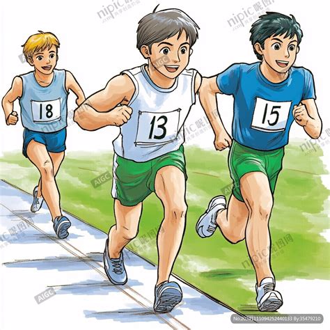 Ai创作图接力比赛卡通形象 绘本运动跑步插画 手绘奔跑的少年 男生运动会海报漫画图 田径比赛卡通形象 运动跑步马拉松 校运会体育健身奔跑 运动会跑步 运动会漫画 手绘马拉松 运动会卡通素材