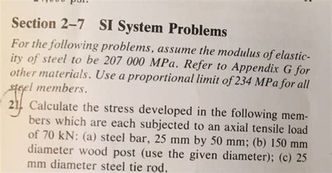 Solved For The Following Problems Assume The Modulus Of Chegg