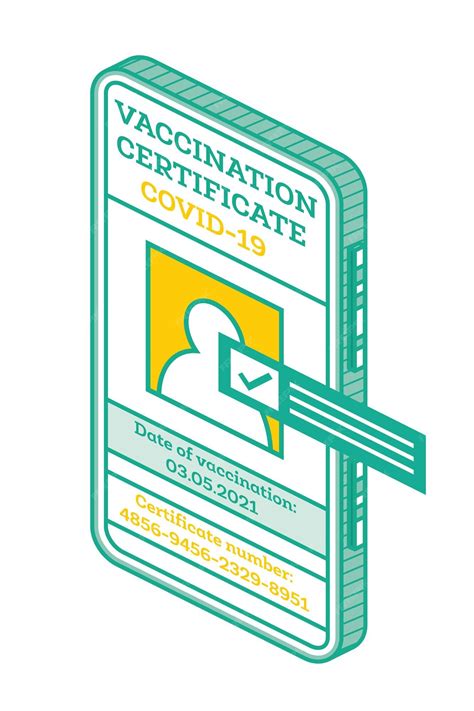 Premium Vector Vaccination Certificate On Screen Of Smartphone Isometric International