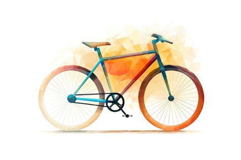 Premium Photo Beautiful Low Poly Bicycle On White Background Abstract