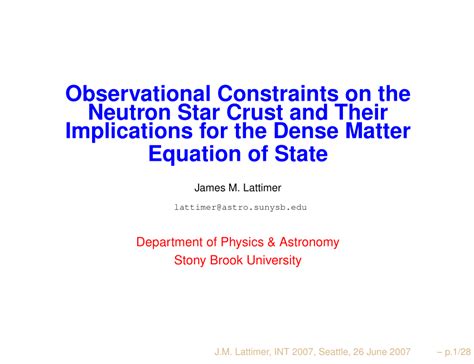 Pdf Observational Constraints On The Neutron Star Crust And Their Implications For The Dense