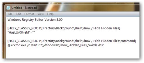 How To Add Toggle Hidden Files To Context Menu In Windows 7
