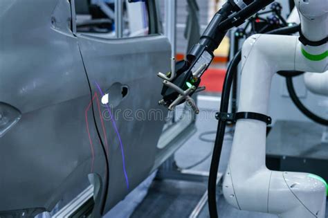 3d Scanner On Robotic Arm Measure The Accuracy Of Automotive Parts