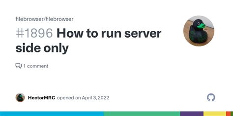 how to run server side only · issue 1896 · filebrowser filebrowser · github