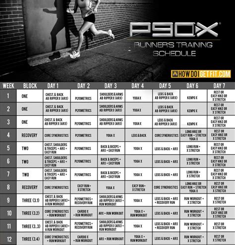 P90x Workout Sheets Excel