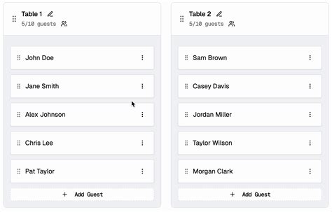 1 Table Planner For Weddings And Events
