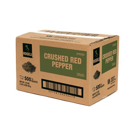 Roseli Crushed Red Pepper Packets Us Foods Chefstore