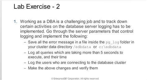 Module 5 Configuration Postgres Administration Essentials From Edb