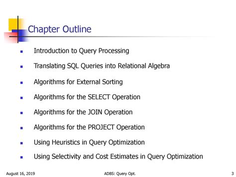 Algorithms For Query Processing And Optimization Ppt Download