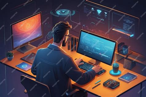 Premium Ai Image Programming Concept Illustration